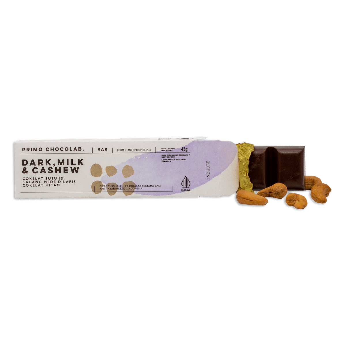 Dark, Milk & Cashew Chocolate Bar – Primo Chocolab